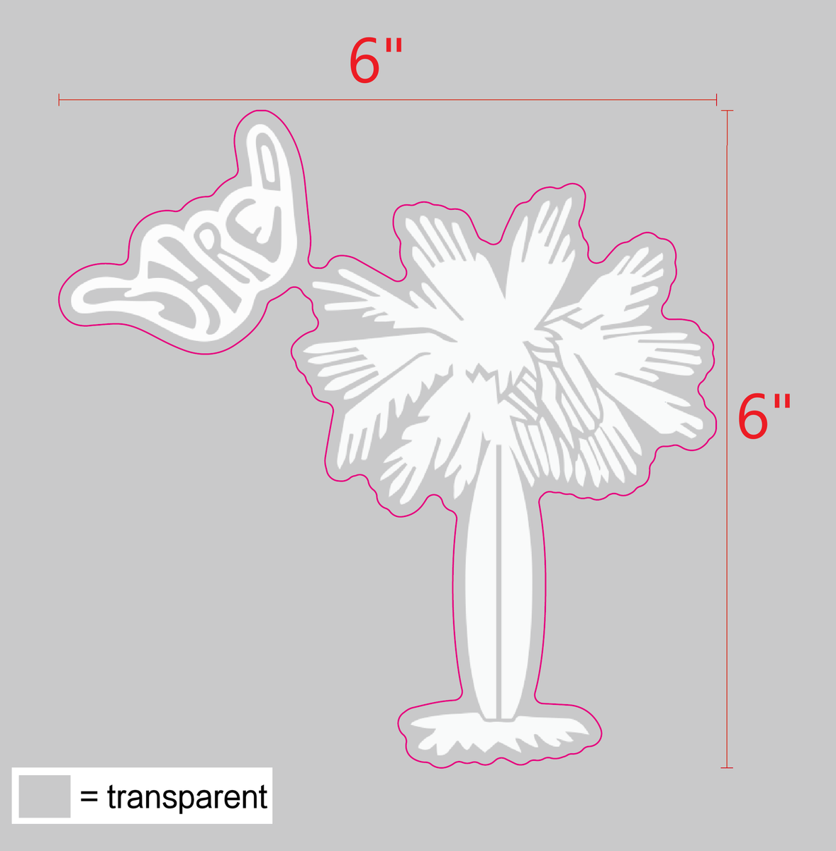 Shred Carolina Transparent Sticker – ShredDelish