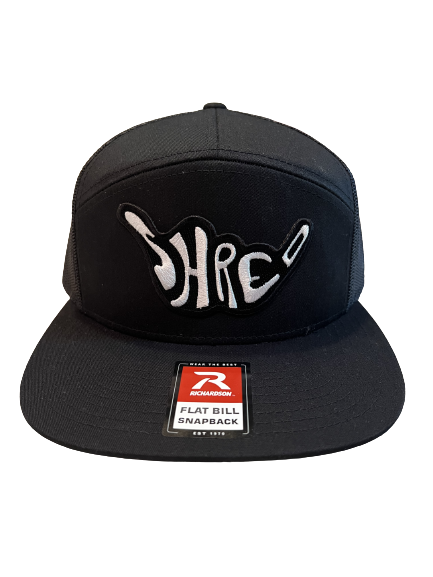 ShredDelish Shaka Black 7 Panel Hat